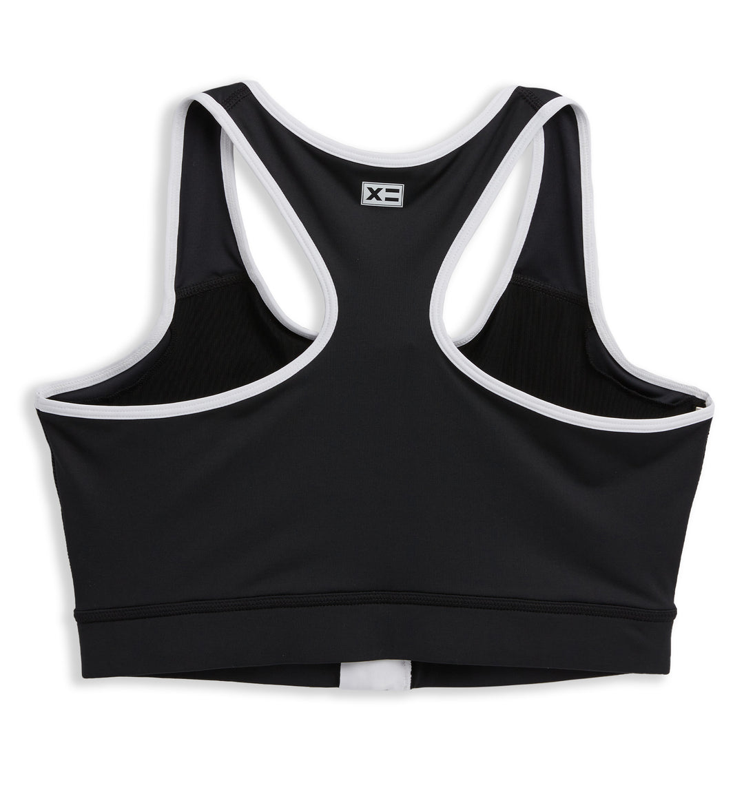 Swim Racerback Zip Compression Top - Black Novelty – tomboyx