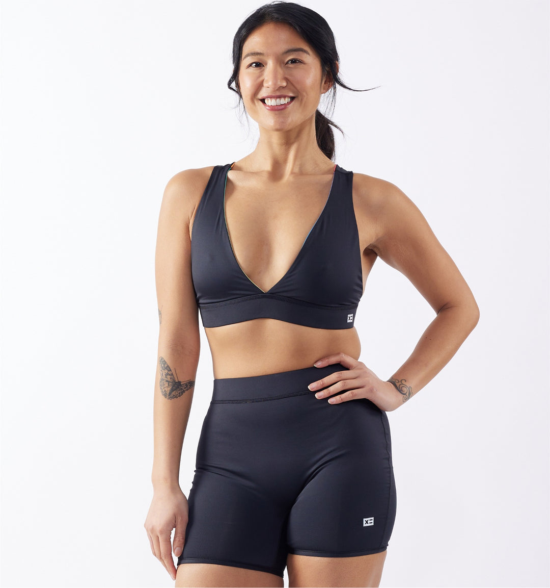 Swim Reversible Plunge Top - Melting Rainbow – tomboyx