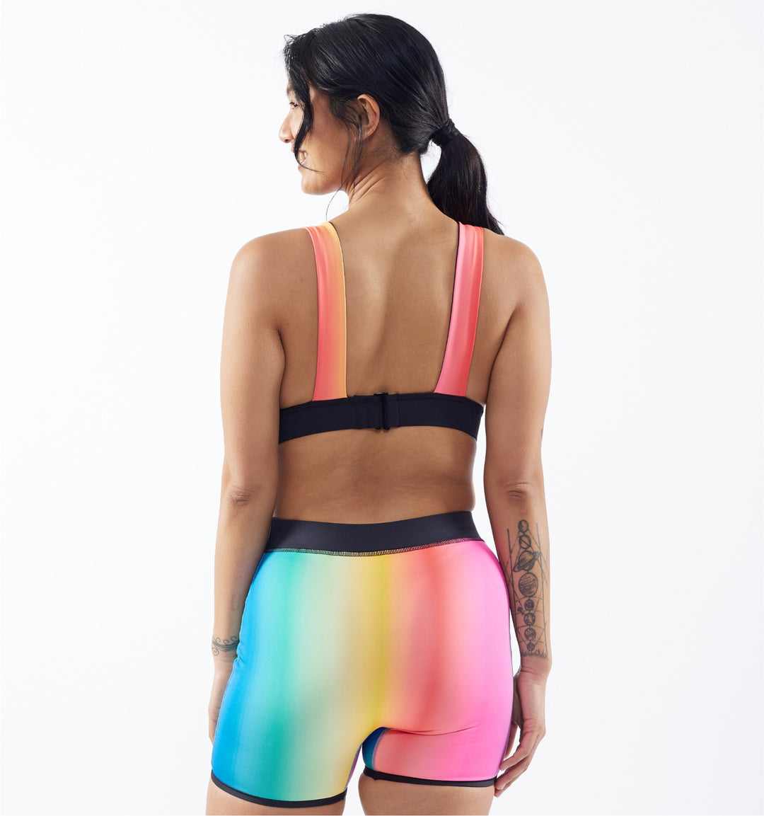 Swim Reversible Plunge Top - Melting Rainbow – tomboyx