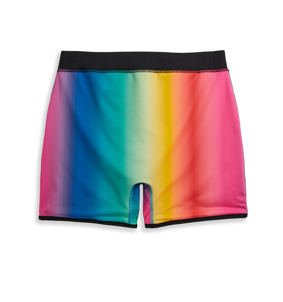 Swim 4.5" Reversible Short - Melting Rainbow – tomboyx
