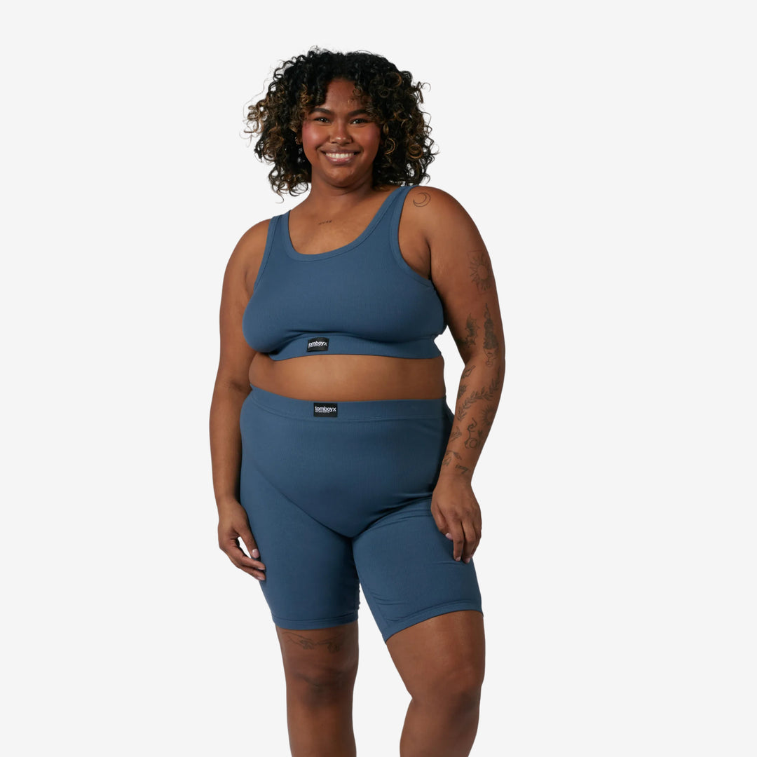 Bamboo Rib 9" Boxer Briefs - Bering Sea – tomboyx