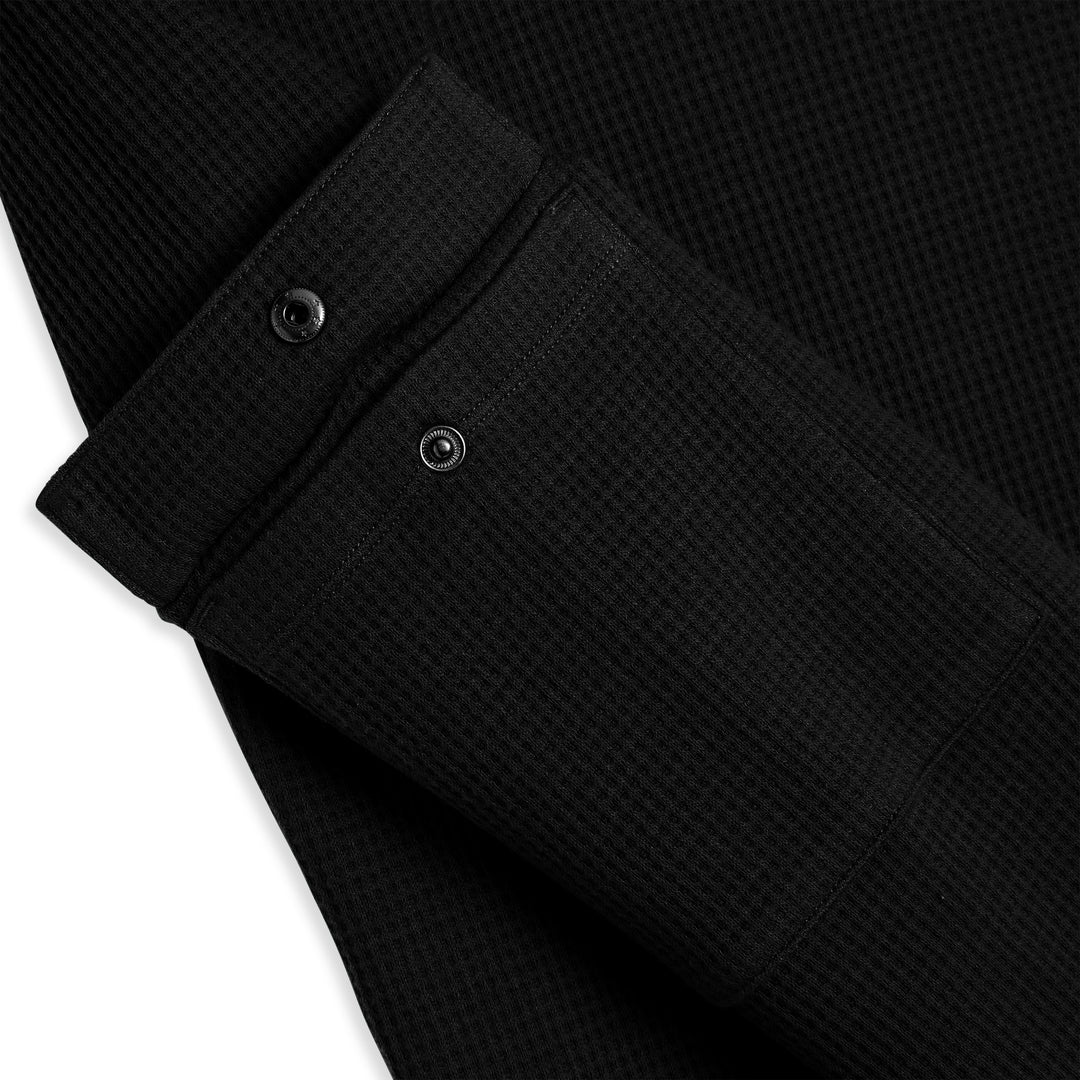 Modal Cloud Waffle Long Sleeve Cargo Crew - Black Beauty – tomboyx