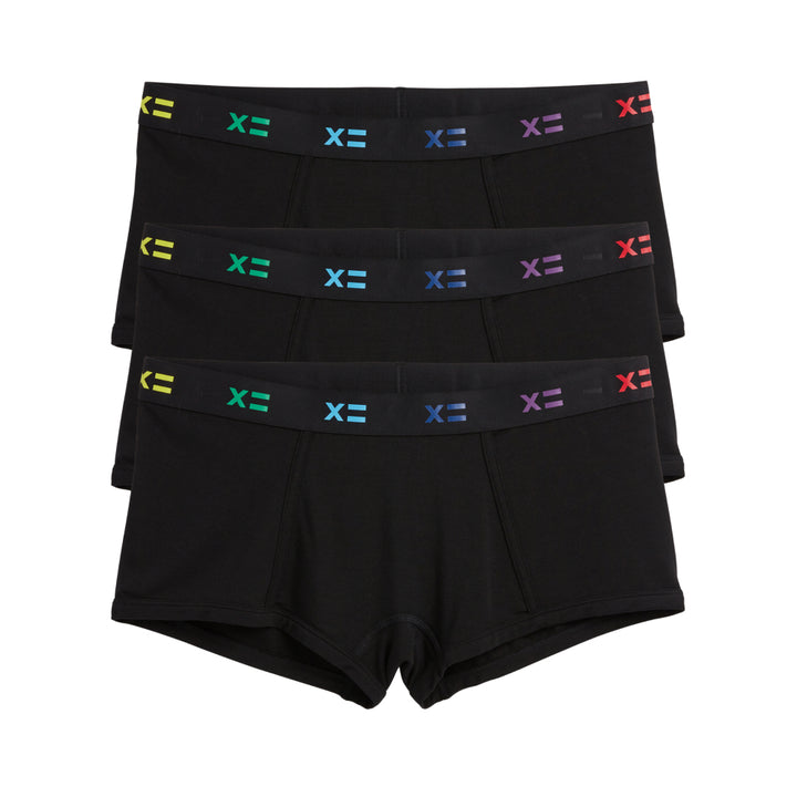 Boy Shorts 3-Pack - TENCEL™ Modal Black X= Rainbow – tomboyx