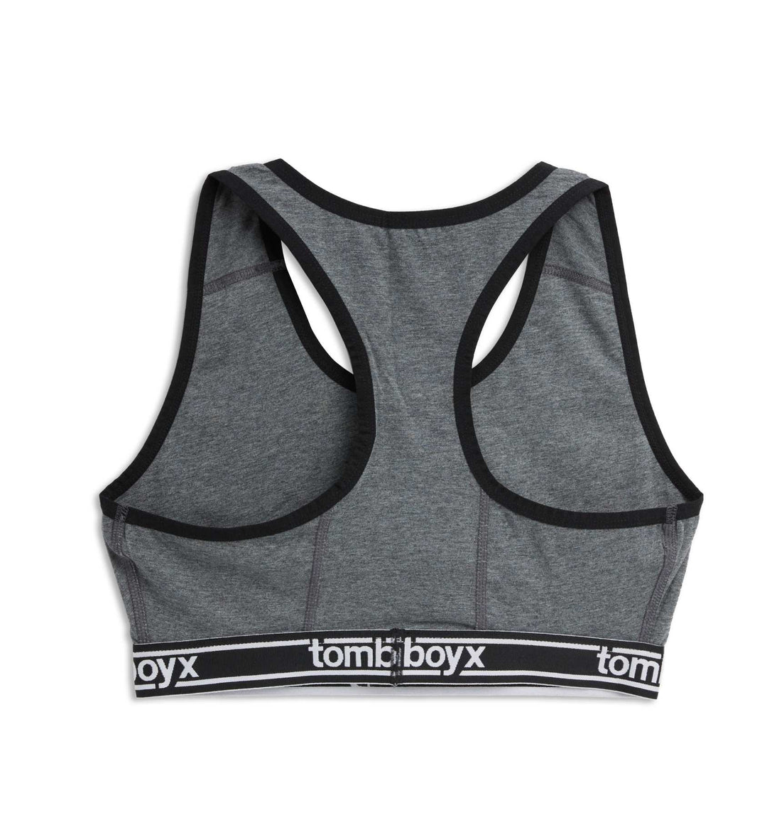 Racerback Soft Bra - Charcoal Logo – tomboyx