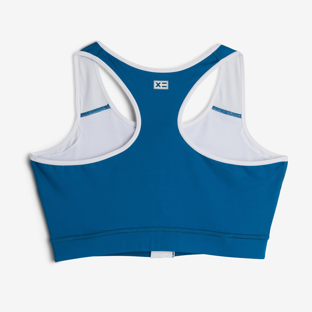 Swim Racerback Zip Compression Top - Marina Blue – tomboyx