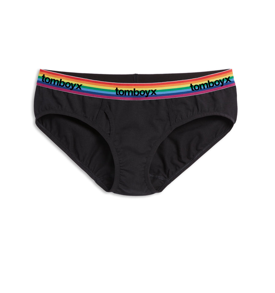 Iconic Briefs - Black Rainbow Logo – tomboyx