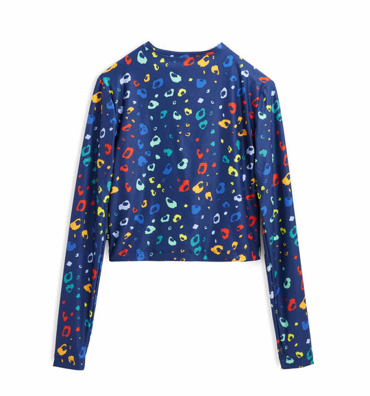 Swim Sun Shield Crop Top - Poppin' Bubbles – tomboyx